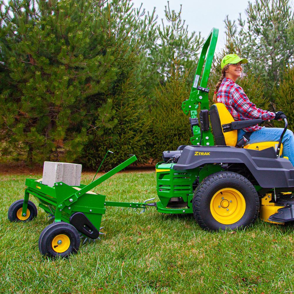 John Deere 2-in-1 Aerator Spreader with Weight Tray | LPAS40JD/AS-400J ...