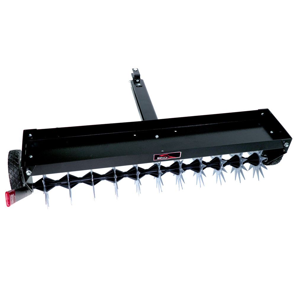 40″ Tow-Behind Spike Aerator with Wide Channel Tow Bar & Transport Whe ...